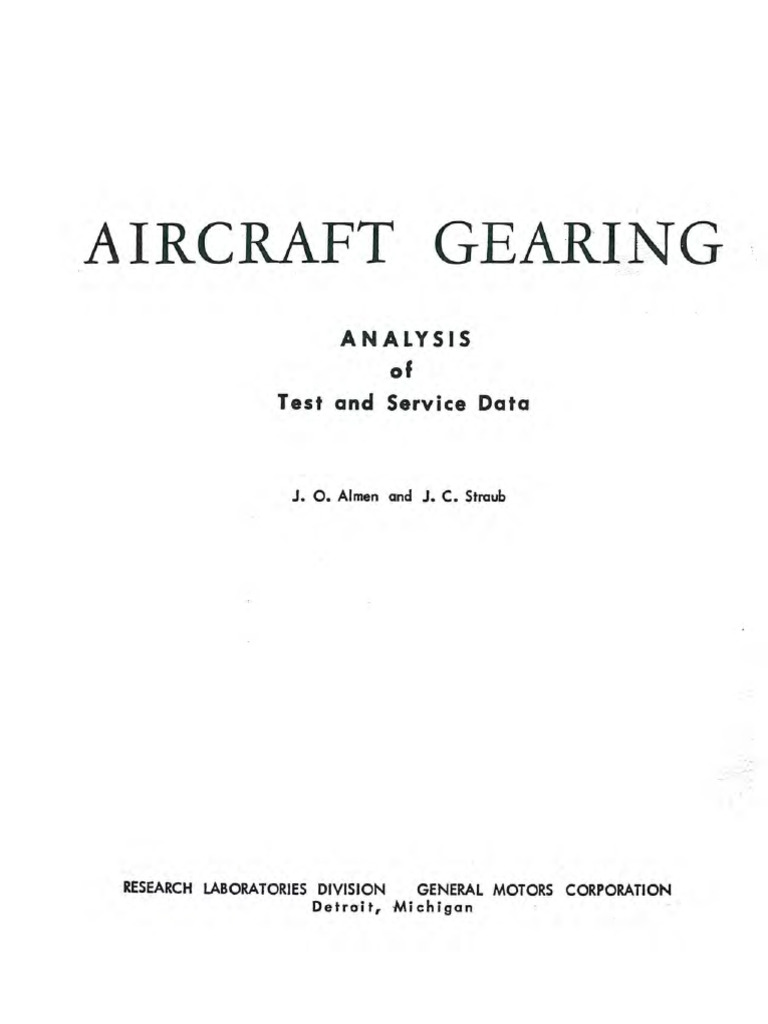 Aircraft Gearing: Analysis | PDF | Gear | Fatigue (Material)