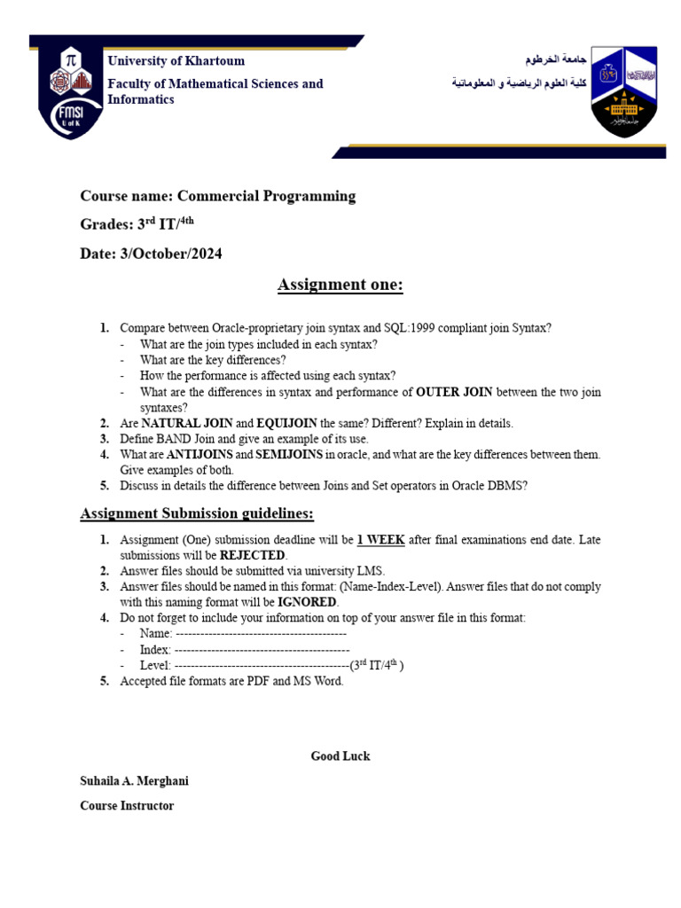 Assignment No. One | PDF | Computers