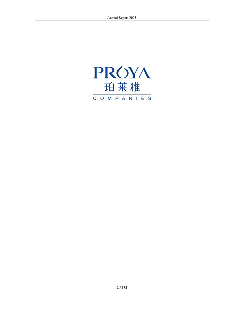 Proya Cosmetics 2023 Annual Report | PDF | Dividend | Share Repurchase