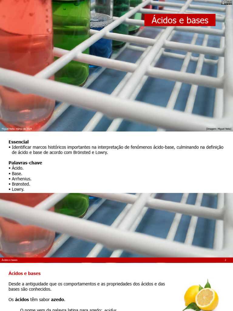 11ano Q 2 1 1 Acidos e Bases | PDF | Ácido | Química Física