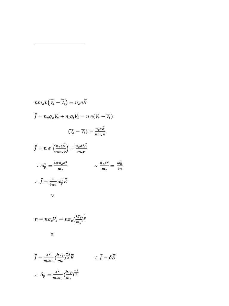 Lecture 2 | PDF | Plasma (Physics) | Electrical Resistivity And ...