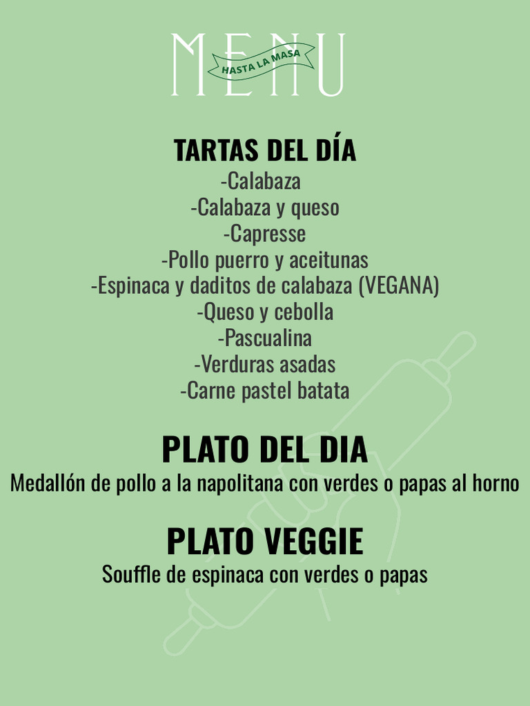 Menu Del Día HLM | PDF