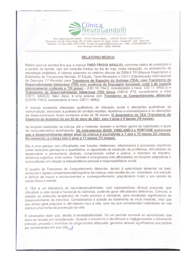 Relatório Médico | PDF