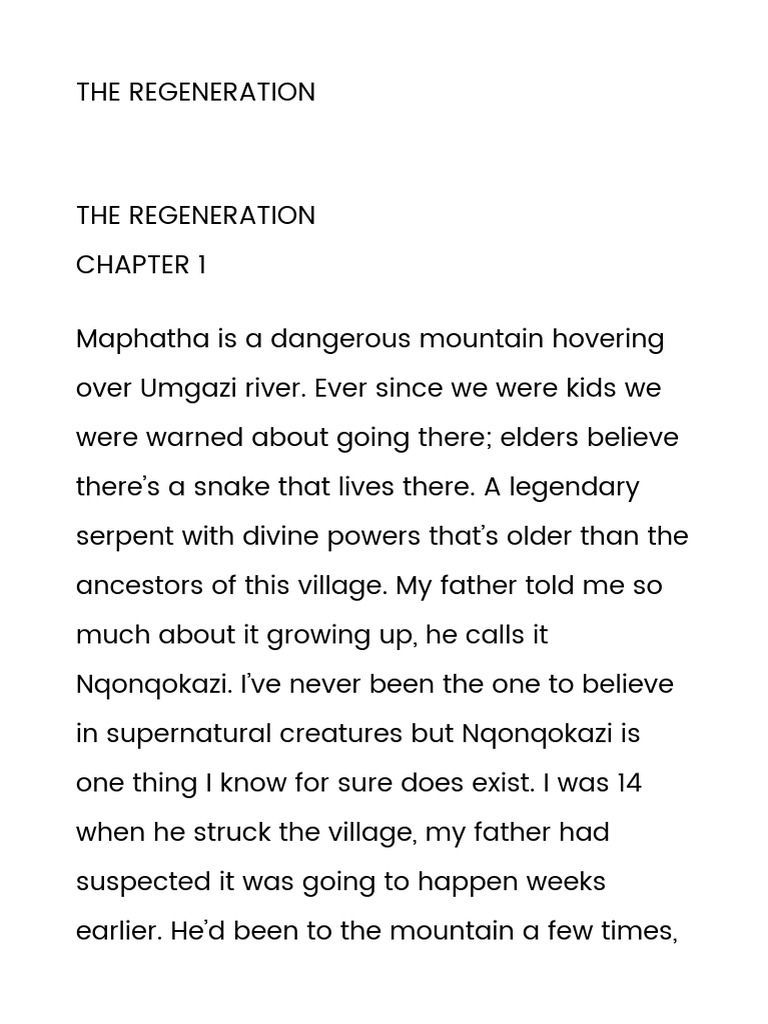 The Regeneration by Nelly Page 1 | PDF