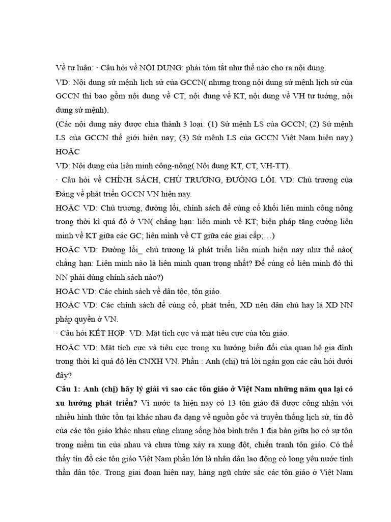 CNXH TN TL - Docx Trang | PDF