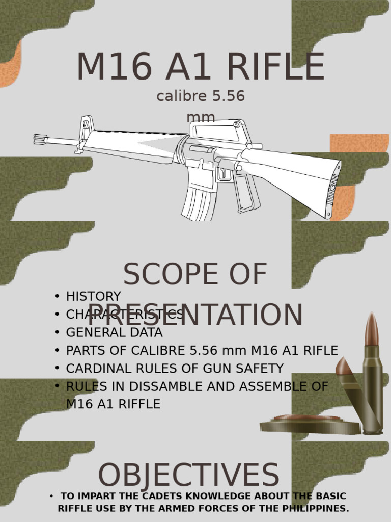 m16a1.Lecture (1) | PDF | Magazine (Firearms) | Rifle