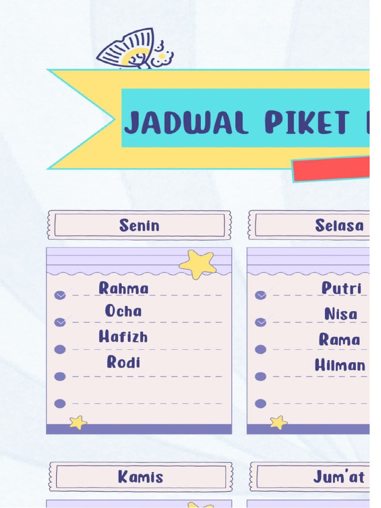 Daftar Piket 6 A | PDF