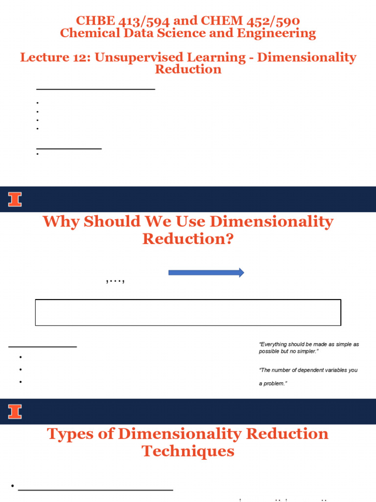 CHBE413CDS_Lecture_12_Unsupervised_DimRed | PDF | Principal Component Analysis | Eigenvalues And ...