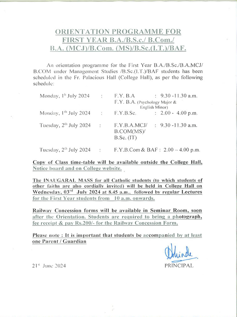 Revised - Orientation Notice-2024 | PDF
