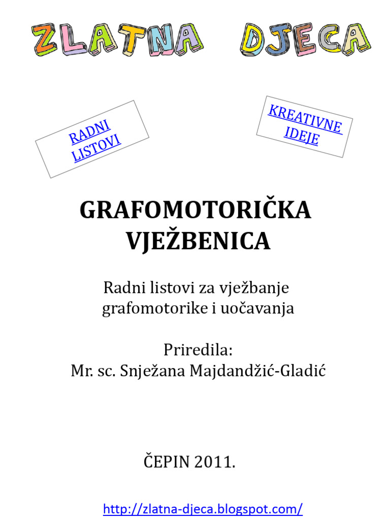 Grafomotorika Vjezbenica | PDF