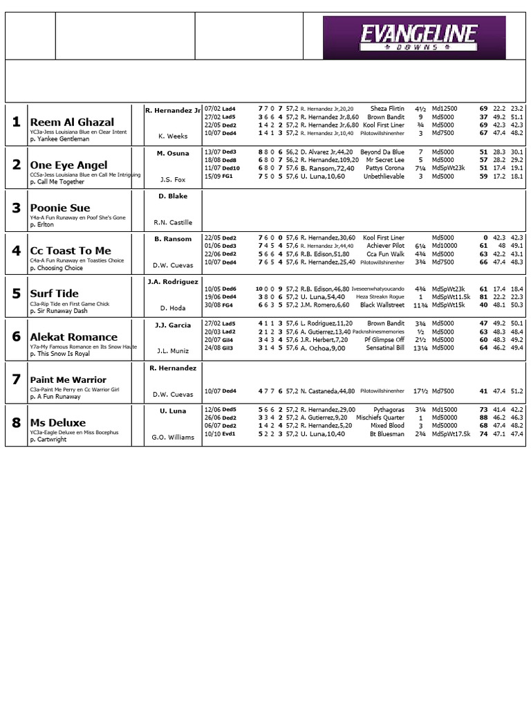 Evangeline Downs | PDF