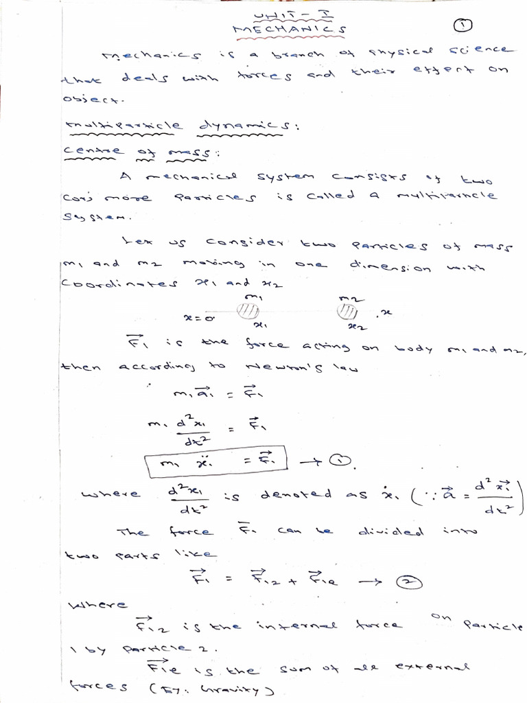 Mechanics Notes | PDF