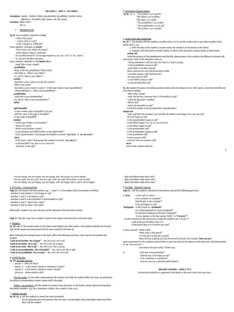 Lesson Plan Kb1 Pdf Mouse Pet