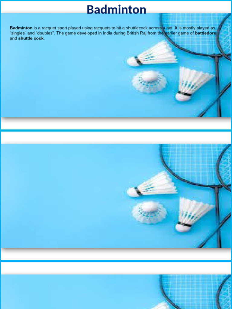Badminton | PDF