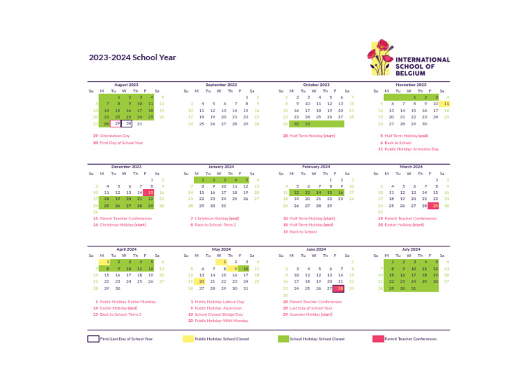 ISBe Calendar ISBe 2023 2024 | PDF | Academic Term | Liturgical Calendar