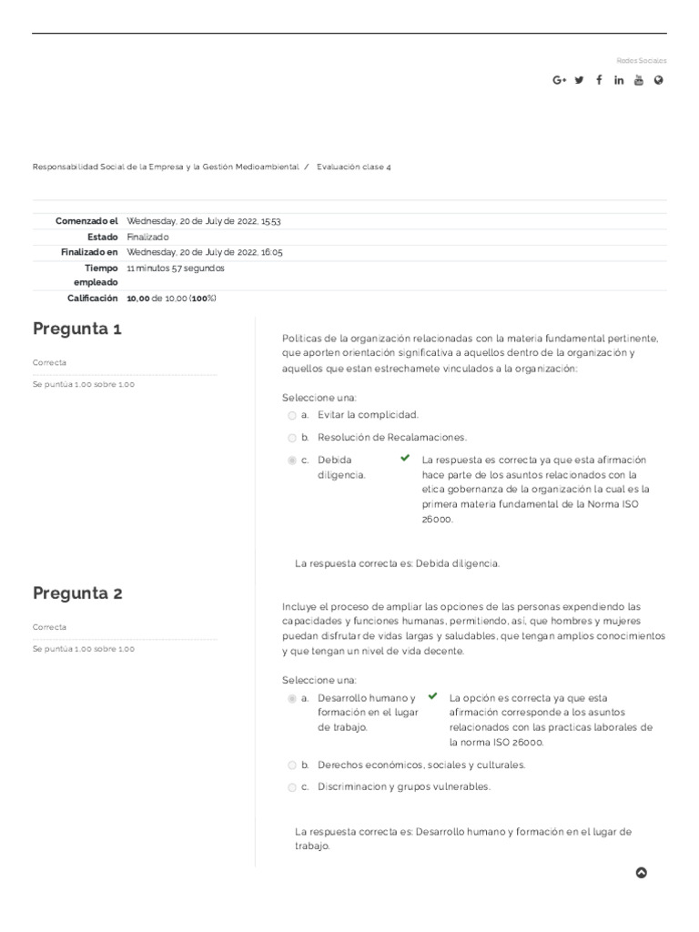 C4 Examen GATD 502 Sistema de Gesti n Aplicado a La Empresa.pdf | PDF | Responsabilidad social ...