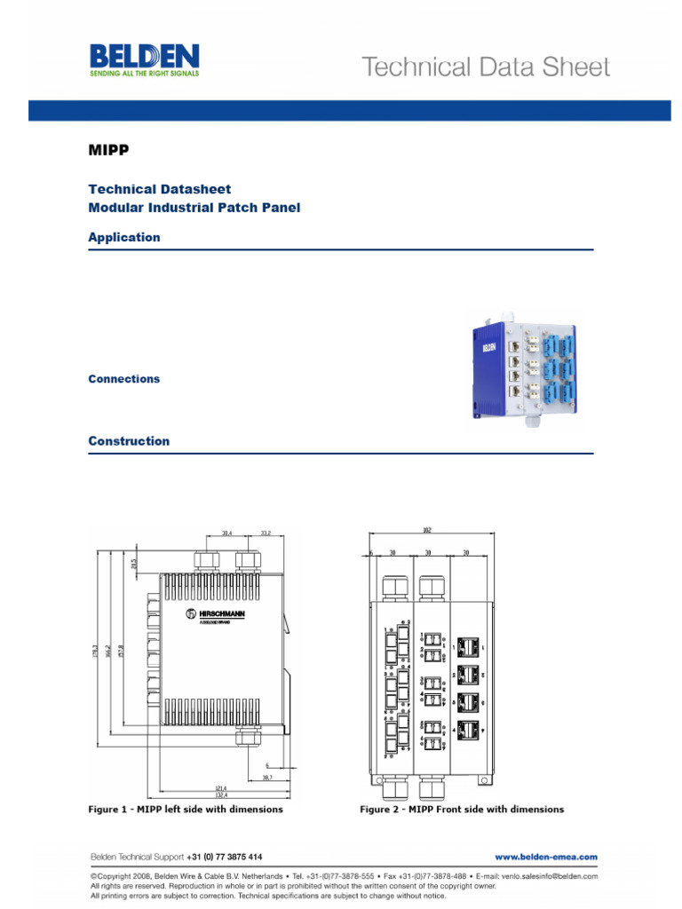 MIPP Spec Sheet | PDF | Materials