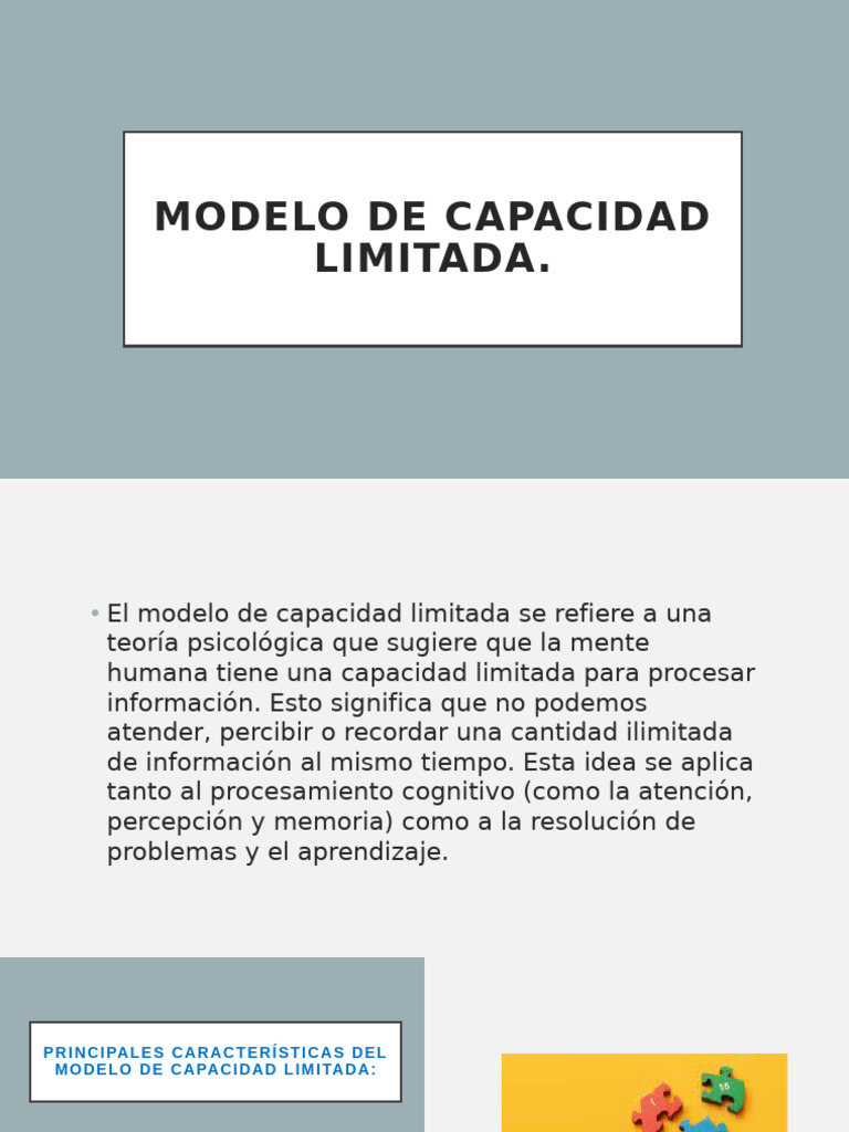 Modelo de Capacidad Limitada | PDF | Crecimiento personal y profesional ...