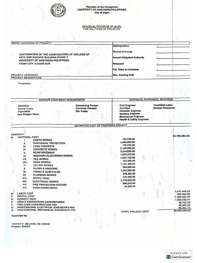 Construction Cost | PDF