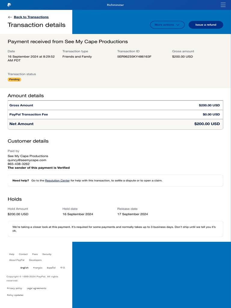 Transactions - PayPal | PDF | Law