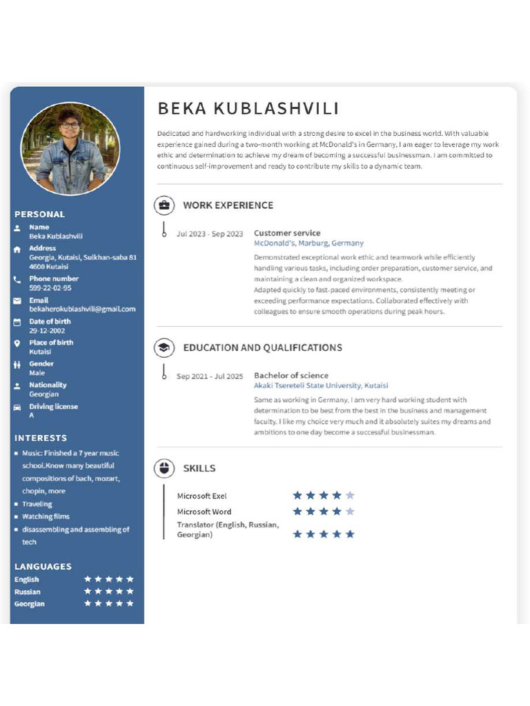 Beka CV | PDF
