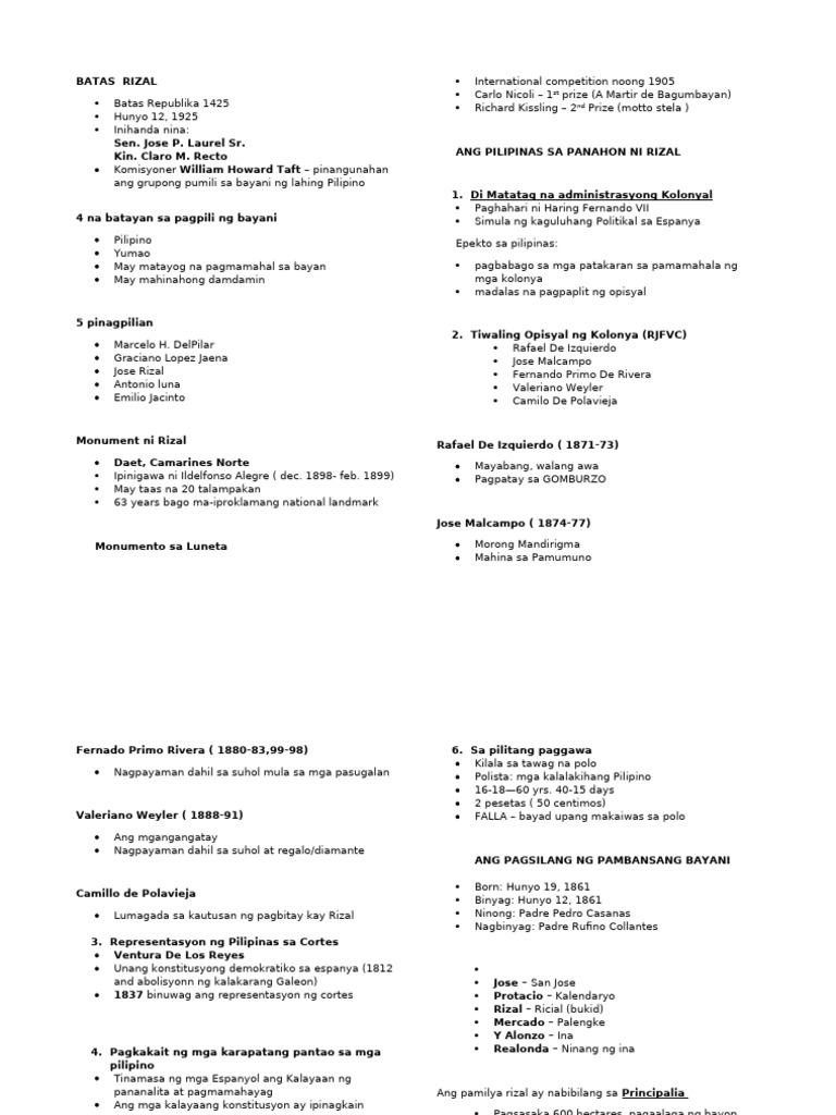 Batas Rizal | PDF