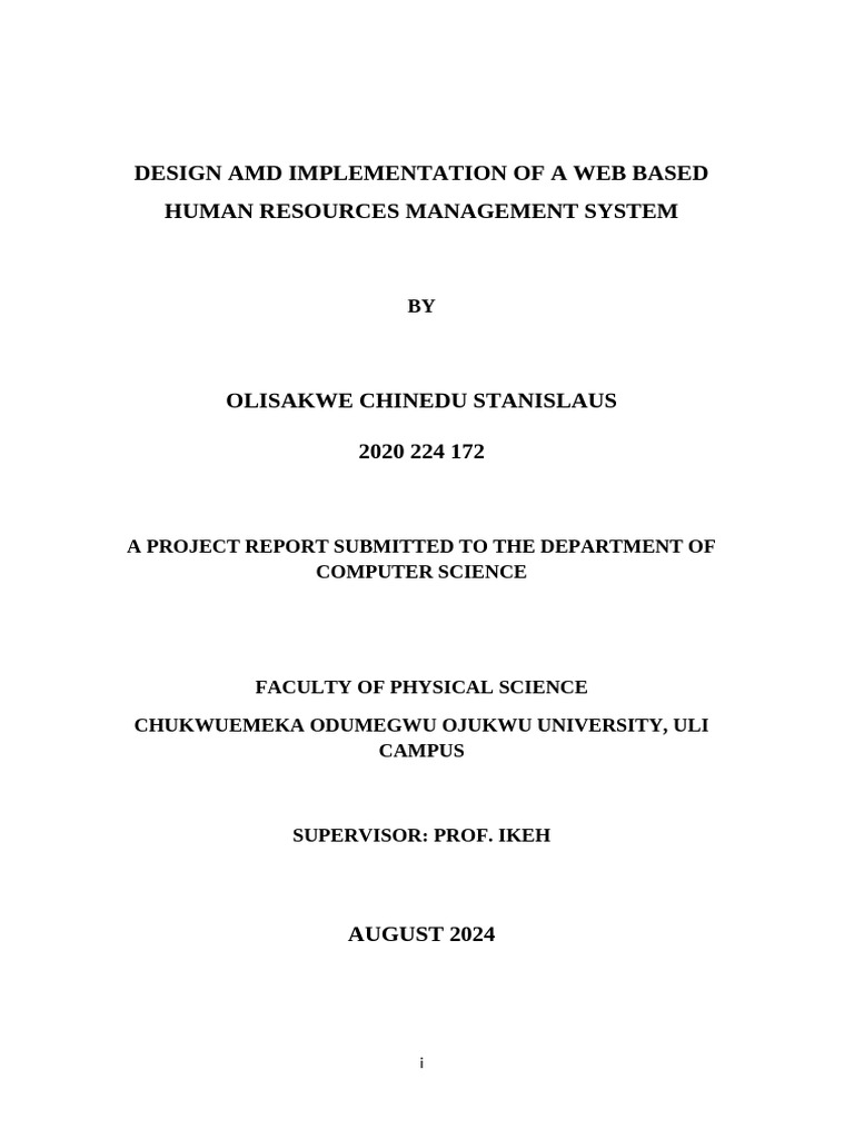 Web Based Human Resources Magt System | PDF | World Wide Web | Internet & Web