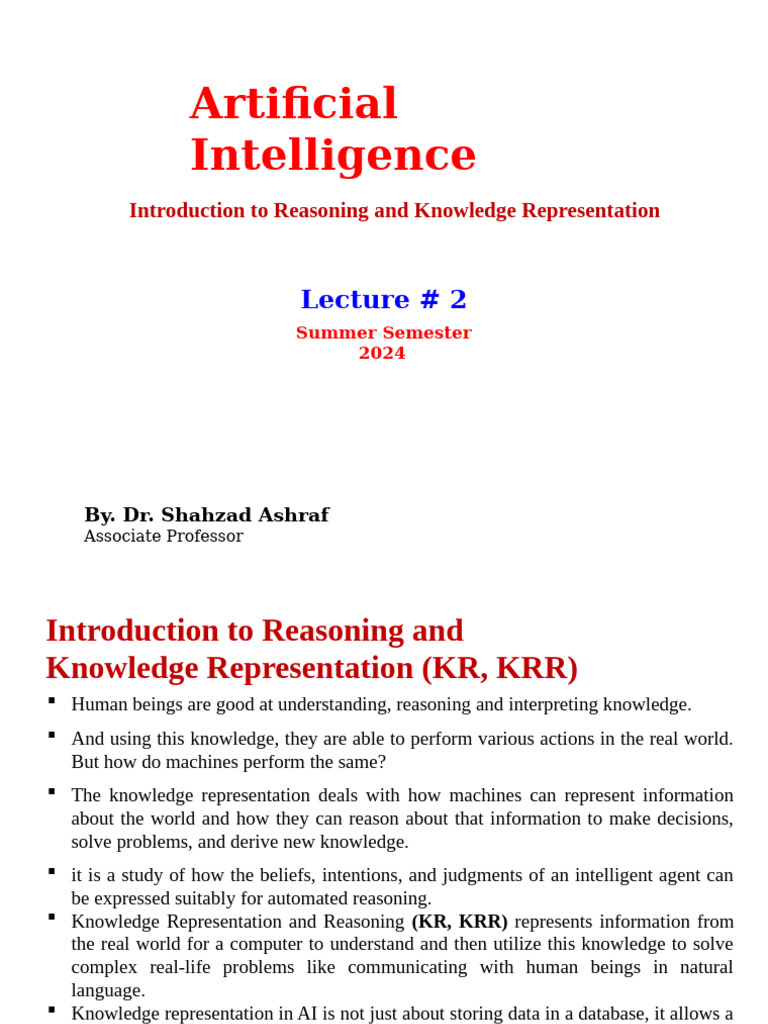 Introduction to Knowledge Representation | PDF | Knowledge ...