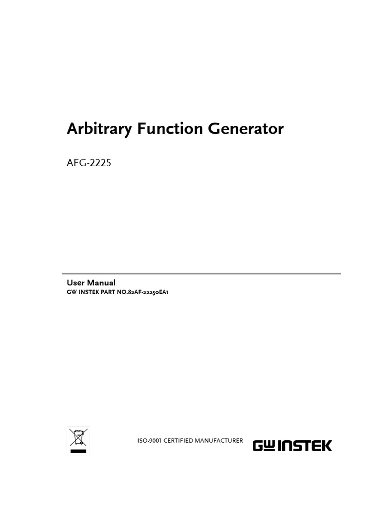 Arbitrary Function Generator: User Manual | PDF | Fuse (Electrical ...