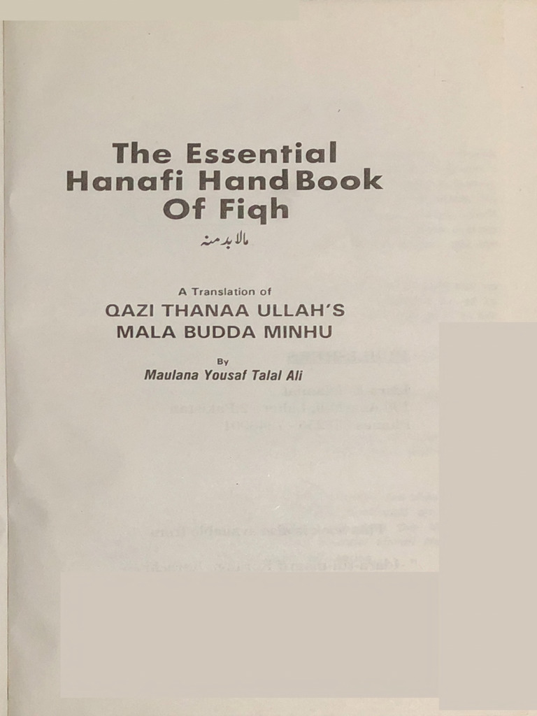 The Essential Hanafi HandBook of Fiqh | PDF | Sufism | Islamic ...