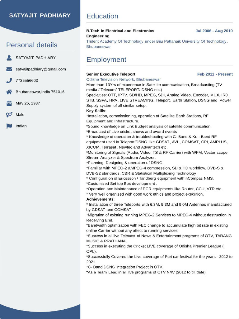 Satyajit Resume | PDF
