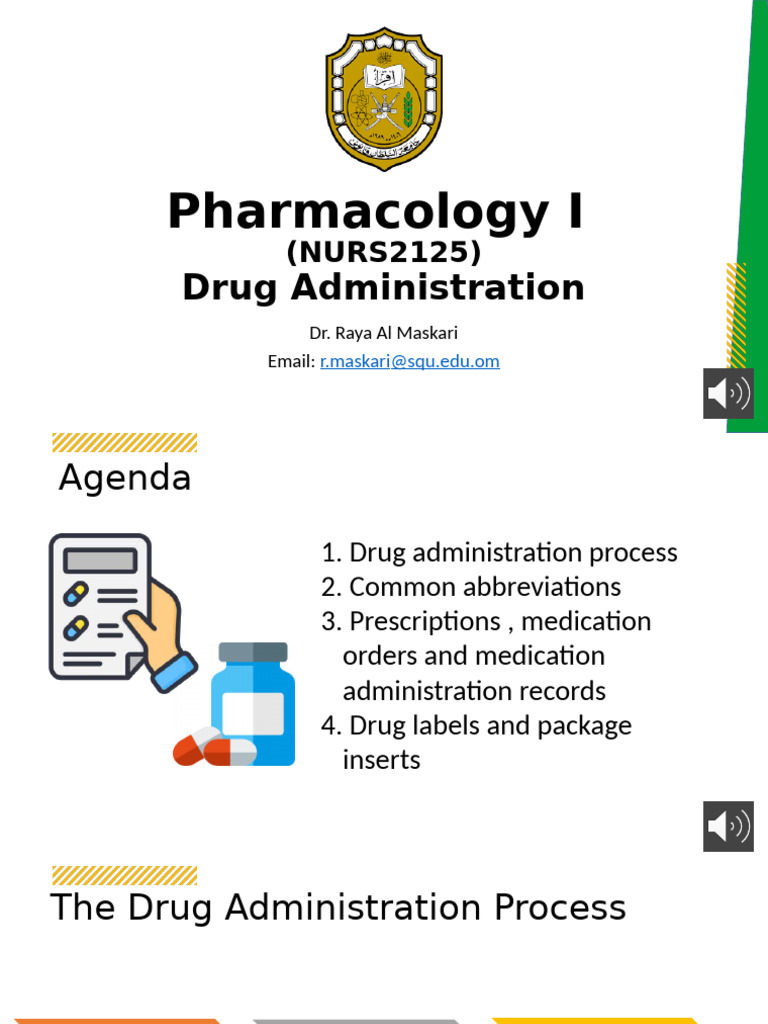 Drug Administration | PDF | Dose (Biochemistry) | Chemistry