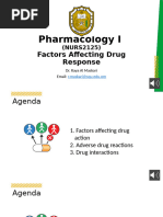 Factor Affecting Drug Action | PDF | Drugs | Pharmacology
