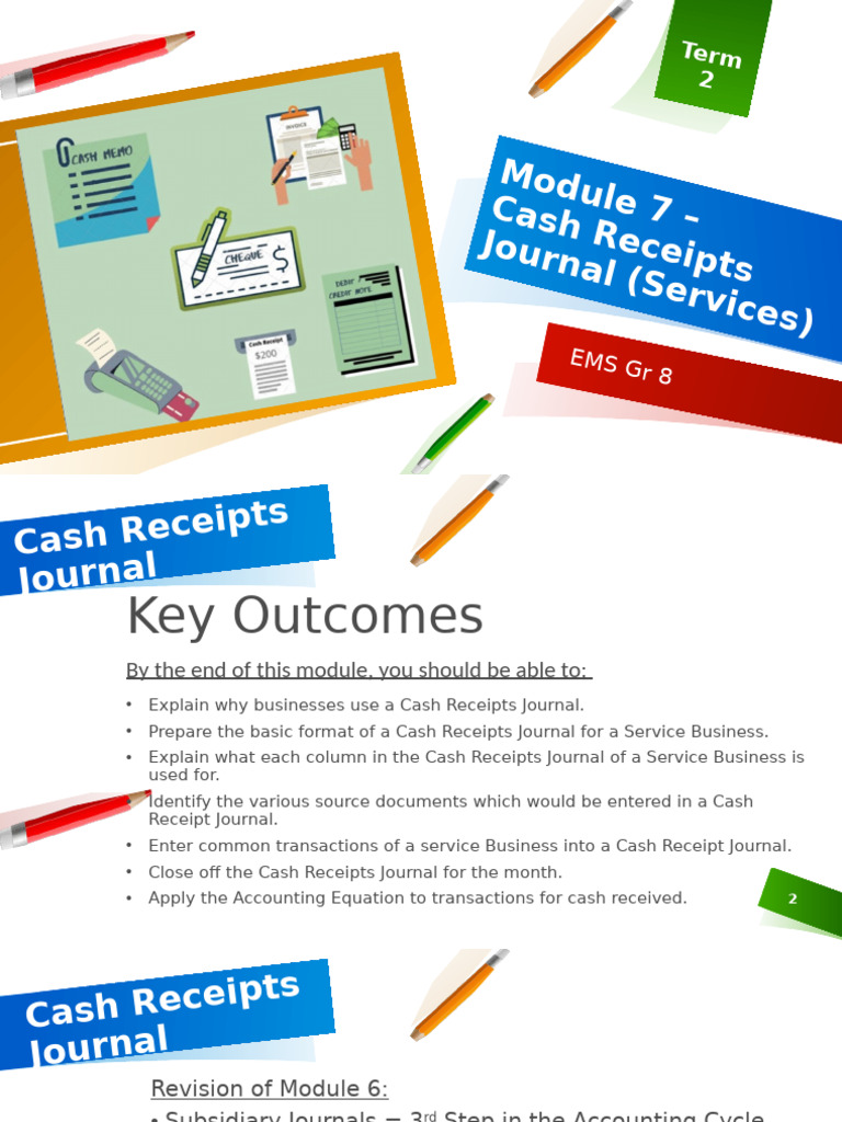 Module 7 - Cash Receipts Journal (Services) | PDF | Receipt | Economies