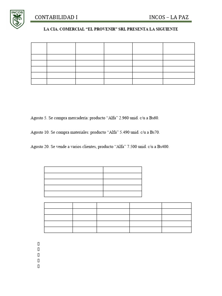Practica Contabilidad I | PDF