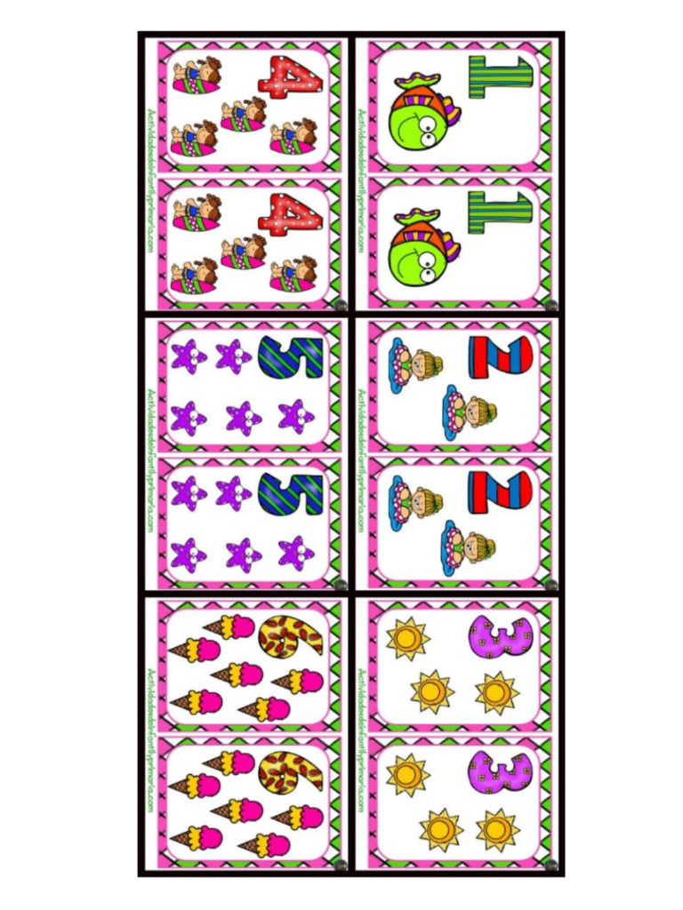 Memorama de Numeros | PDF