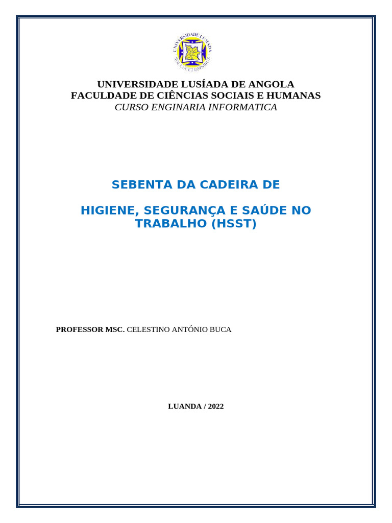 Seb. de HSST - E. Informatica - Ula | PDF | Gestão de recursos humanos ...