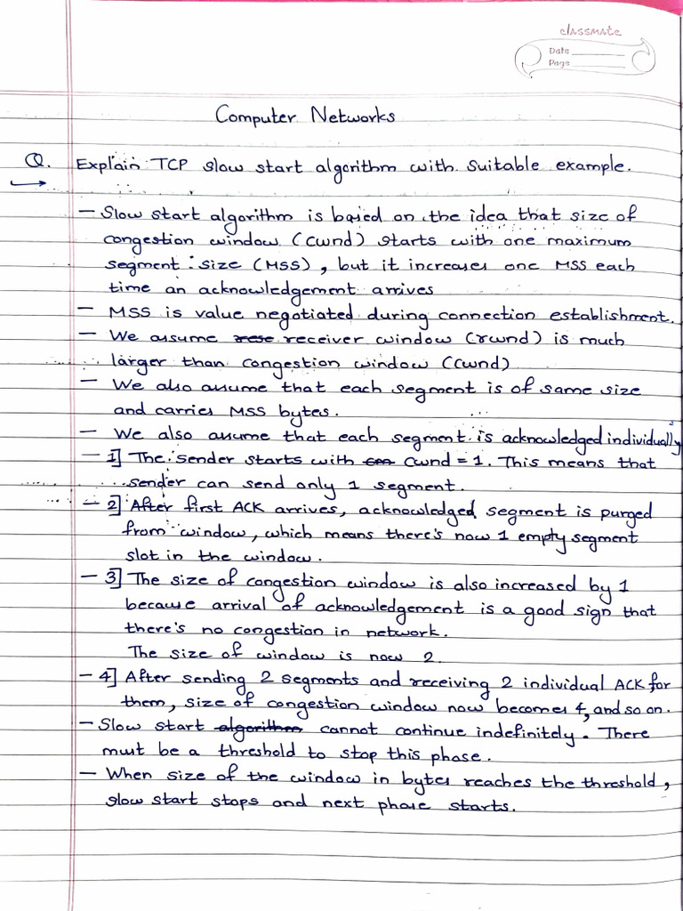 CN-IA2-THEORY | PDF | Transmission Control Protocol | Communications Protocols