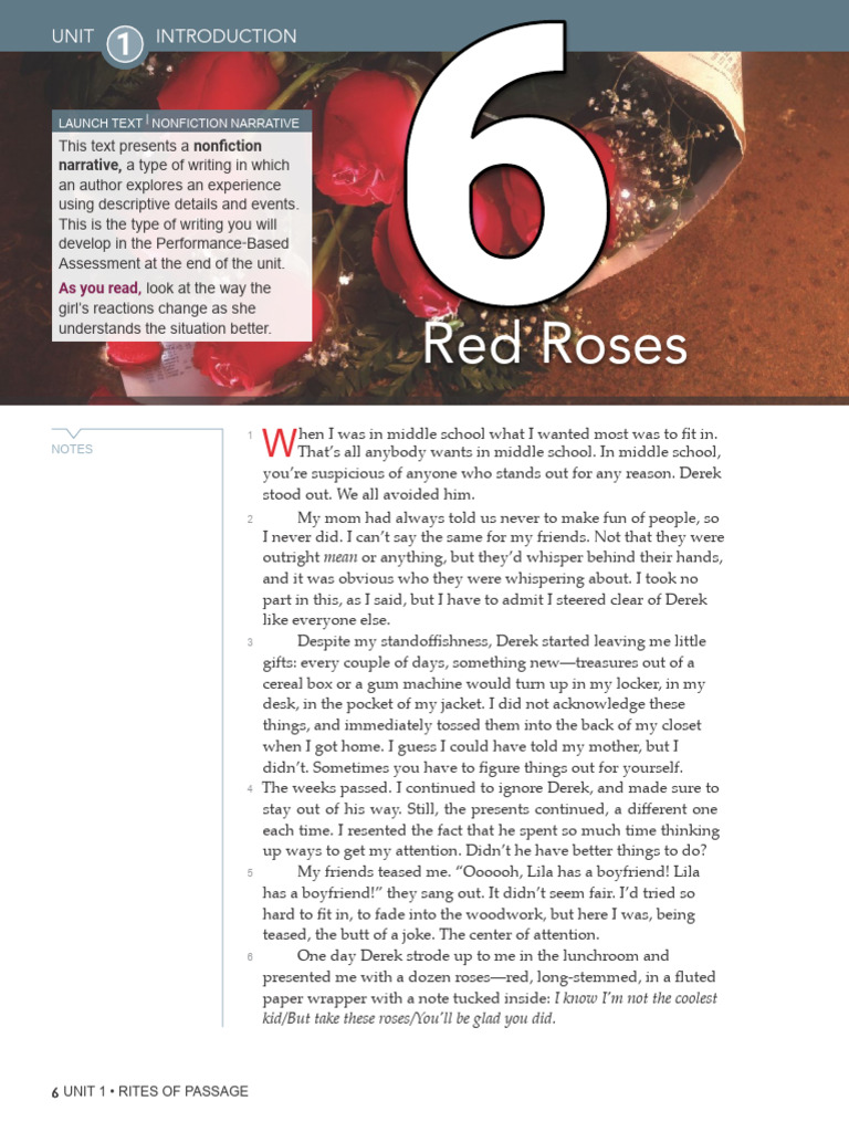 G8U1 Red Roses Summary | PDF | Career & Growth