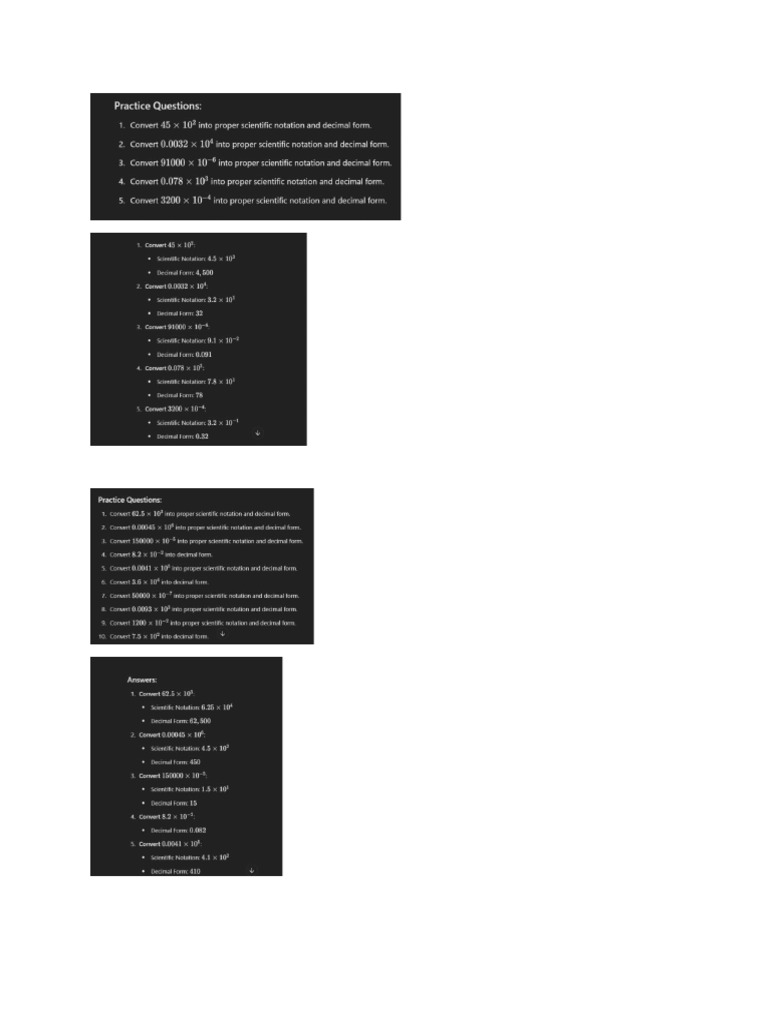 scientific notation | PDF