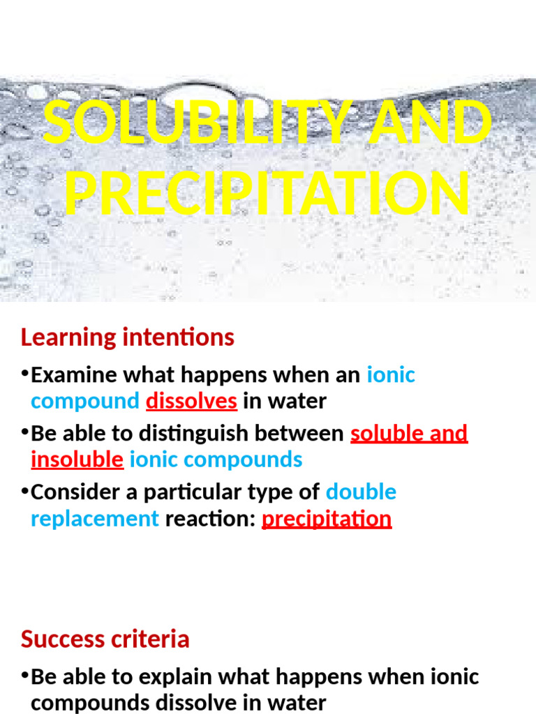 Understanding Precipitation Reactions | PDF | Chemical Compounds | Ion