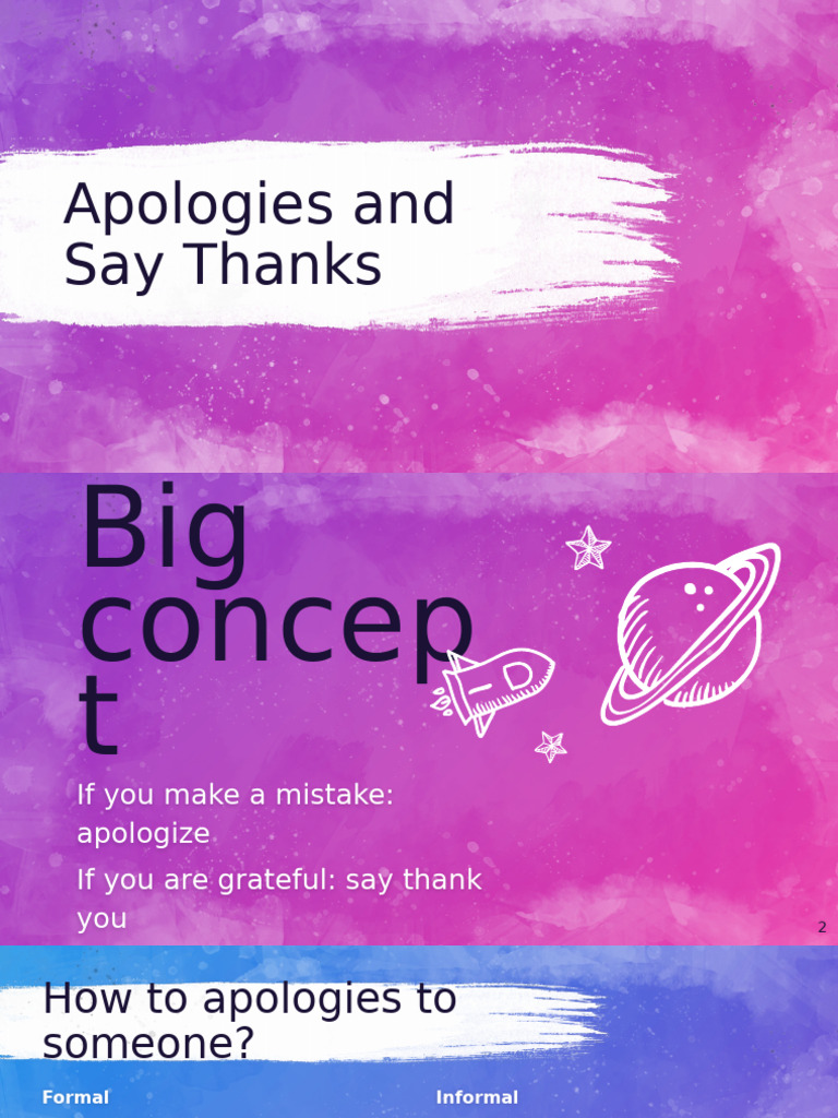Apologize and Say Thanks | PDF
