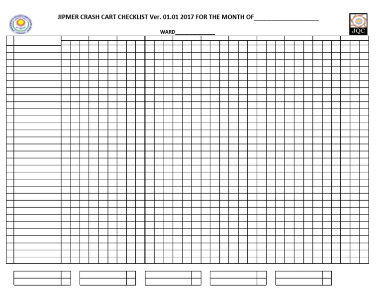 JIPMER Crash Cart Checklist 2024 | PDF | Home & Garden | Science ...