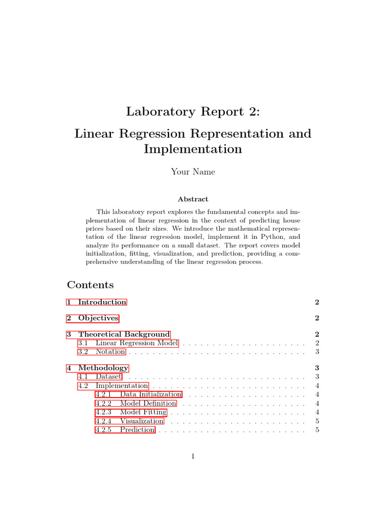 Lab 2 Linear Regression Representation | PDF | Regression Analysis | Linear Regression
