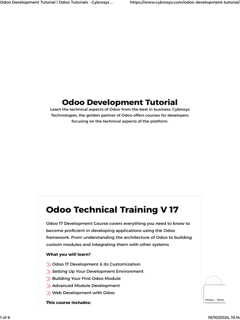 Odoo Development Tutorial - Odoo Tutorials - Cybrosys Technologies | PDF | Educational ...