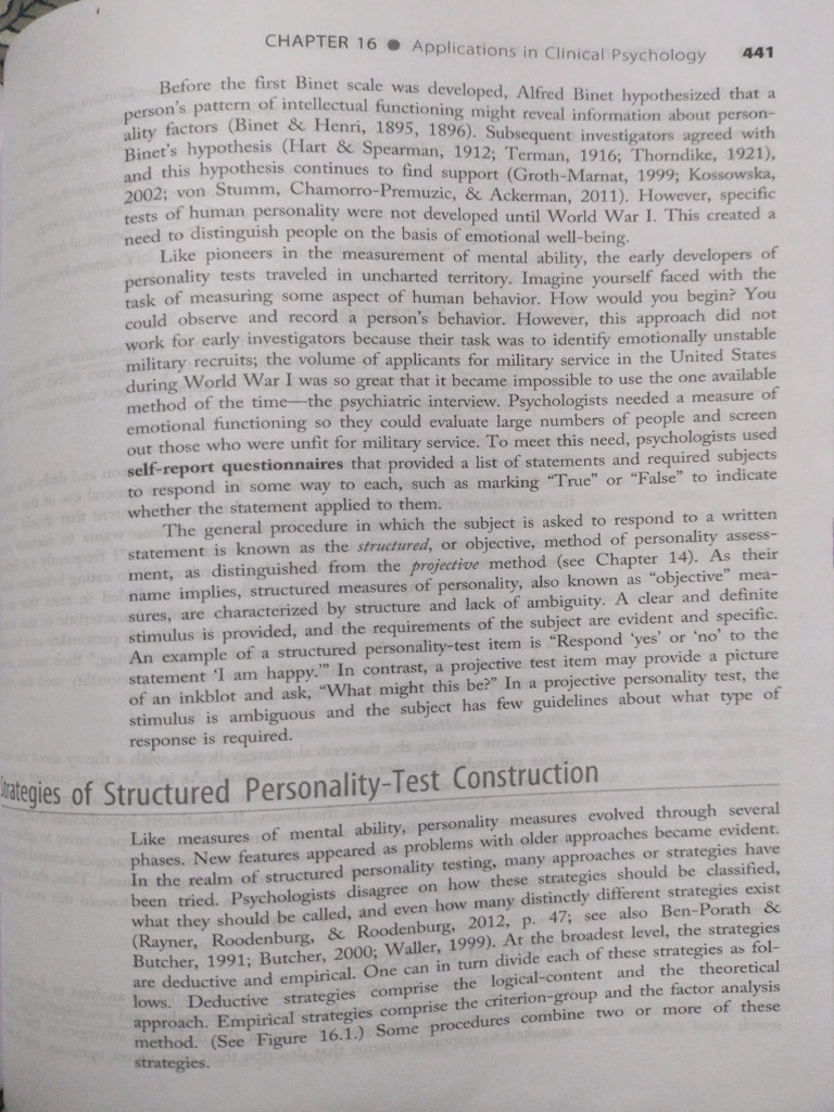 MMPI - Psychological Assessment and Theory by Kaplan and Saccuzzo | PDF