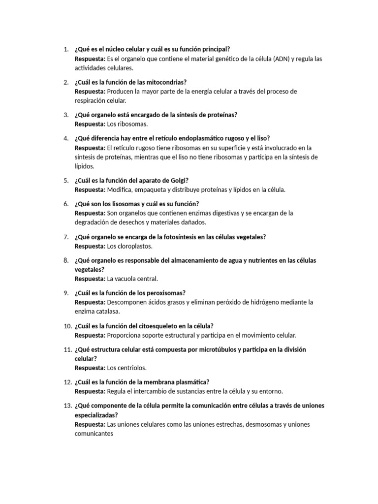 Cuestionario Biologia | PDF | Lípido | Enzima