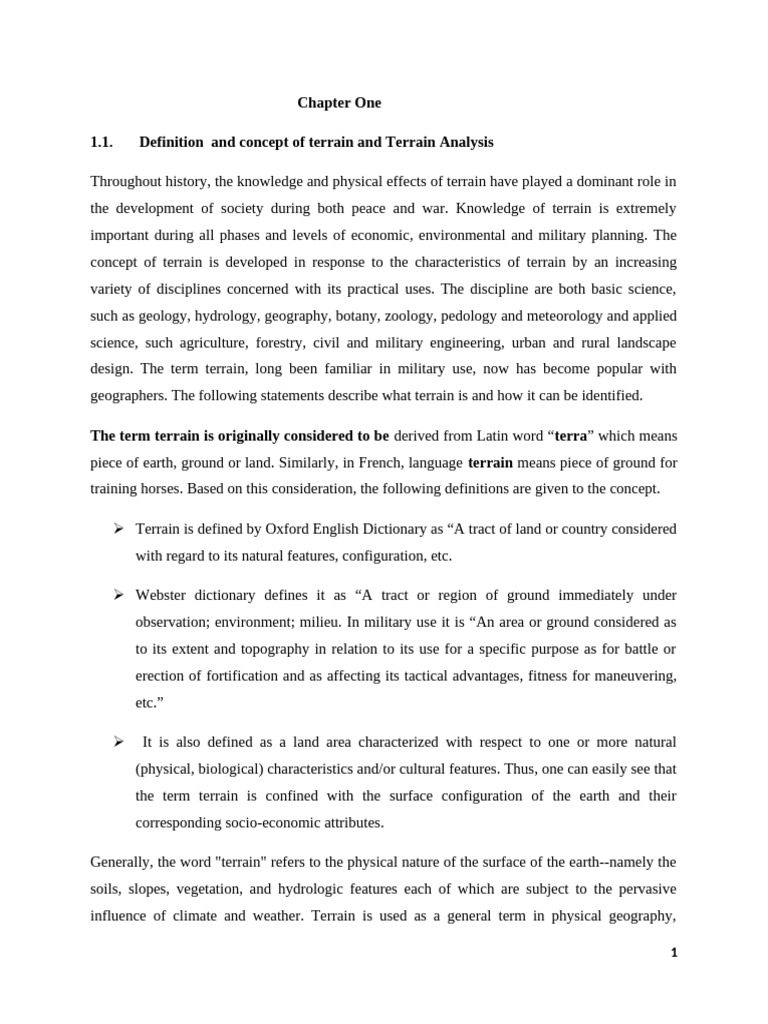 Chapter One Tr Pdf Topography Contour Line