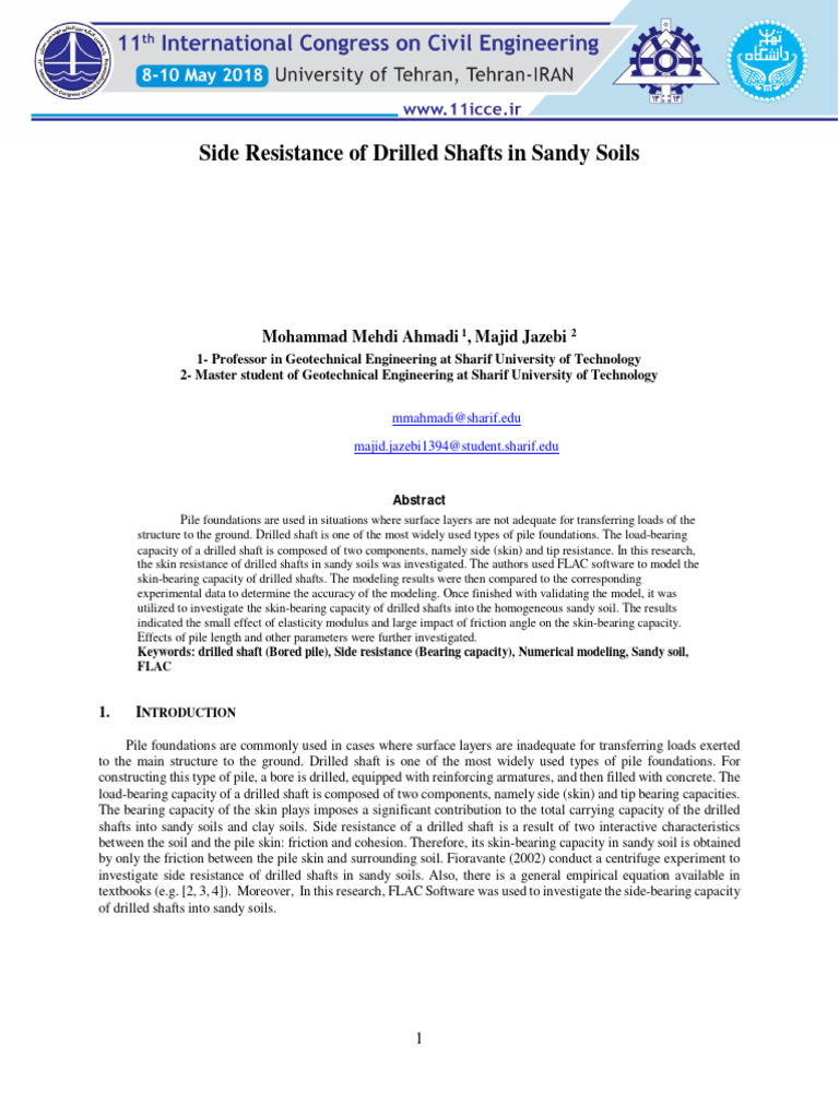 Ahmadi e Jazebi 2018 | PDF | Deep Foundation | Geotechnical Engineering
