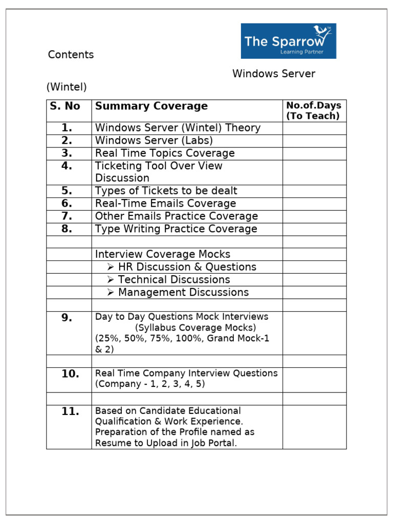 Windows Server Training & Interview Prep | PDF